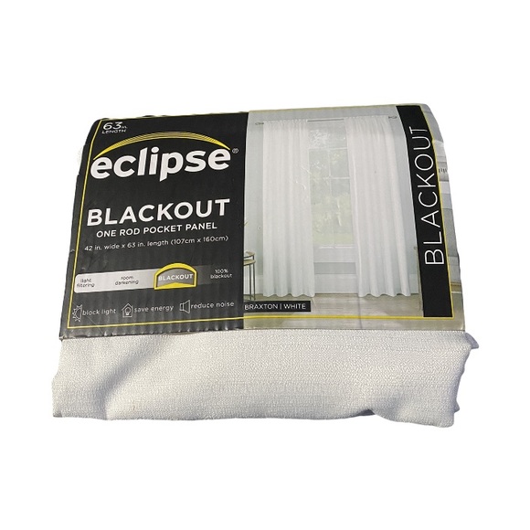 Eclipse | Accents | Eclipse Noise Reducing Window Light Blackout Curtain Panel White 42 X 63 ...
